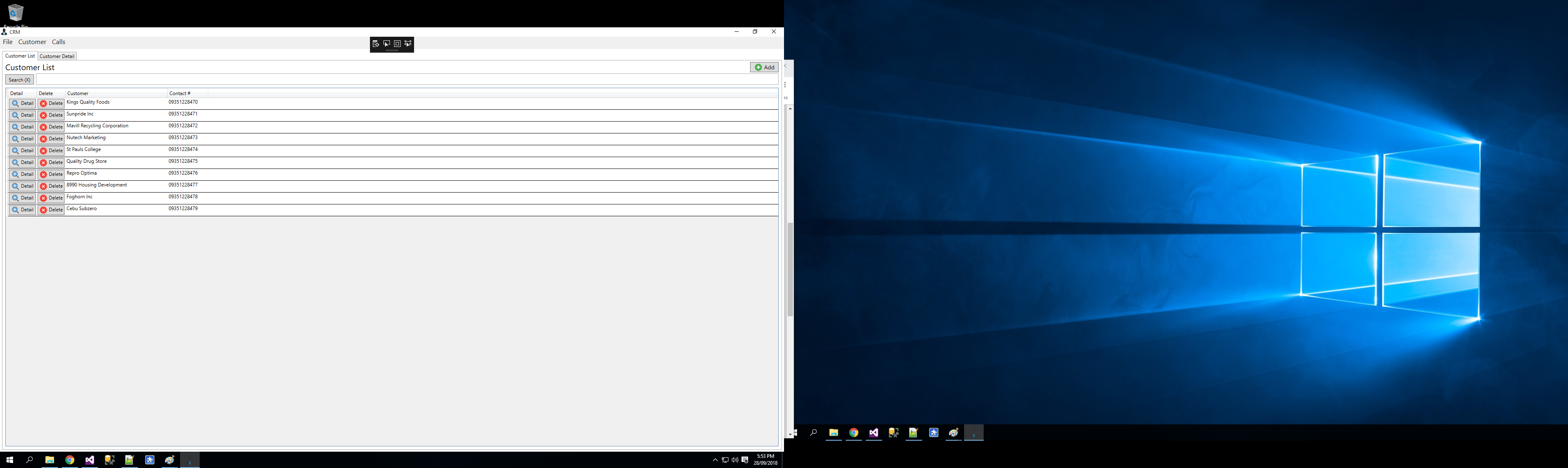 Simple Crm Call Logs Wpf C Mvvm Databinding Code First Entity Framework Sourcecodester 1228